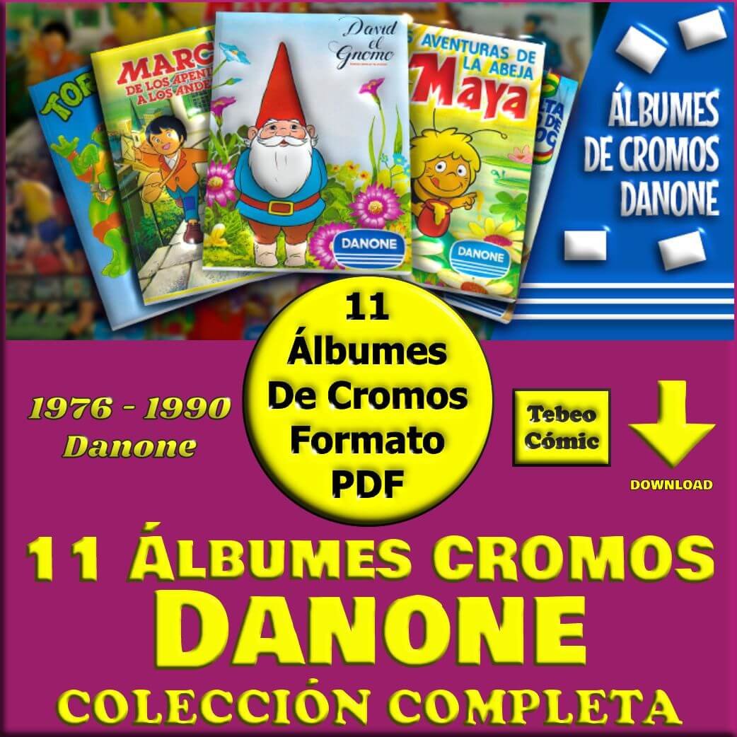 11 ÁLBUMES DE CROMOS DANONE - 1976 / 1990 - Colección Completa - 11 ...