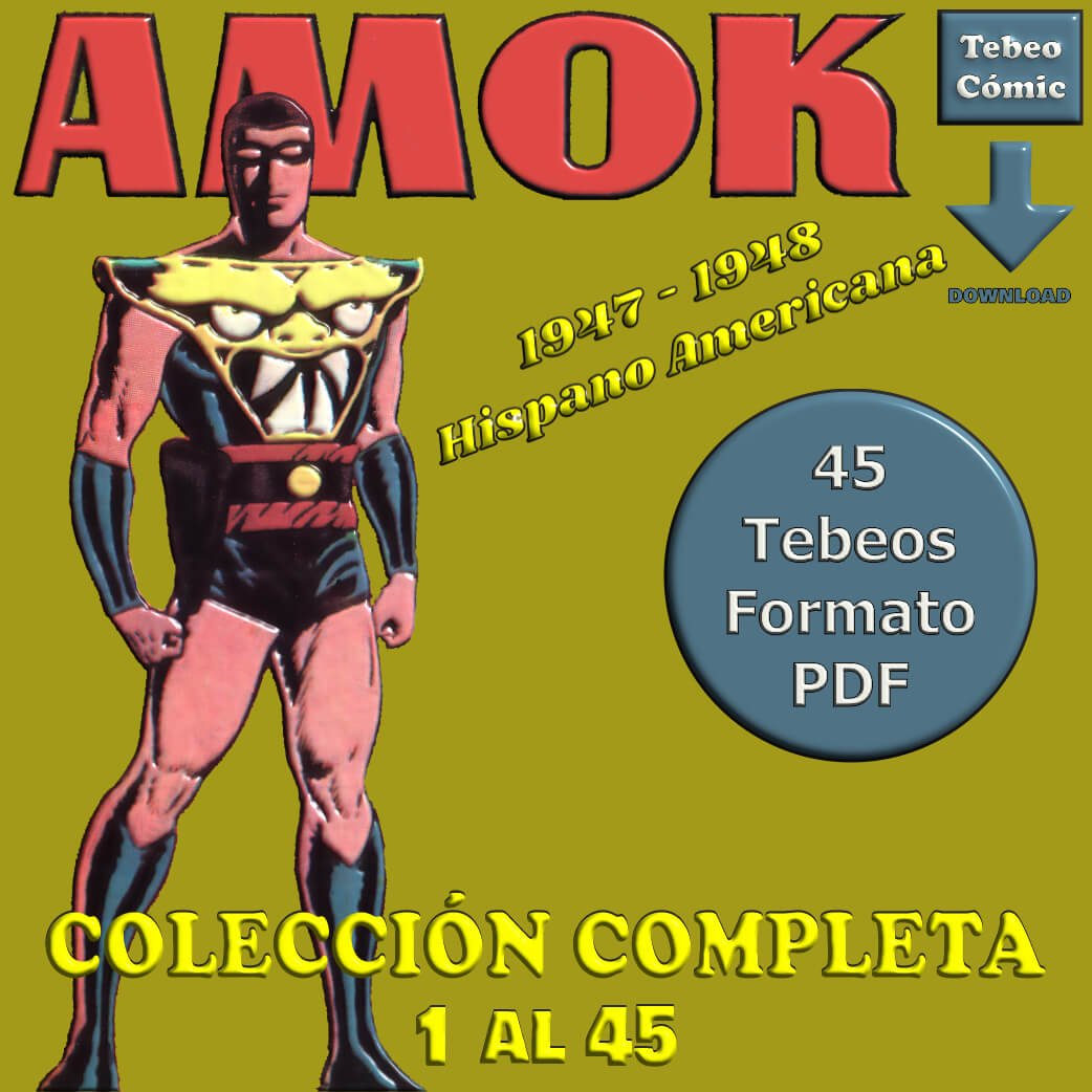 AMOK - 1947 - Colección Completa - 45 Tebeos En Formato PDF - Descarga Inmediata - Comictebeo
