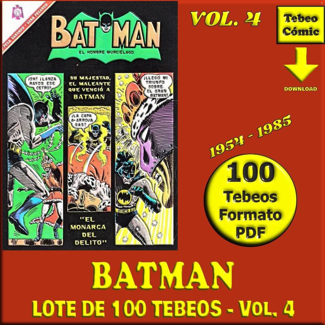 BATMAN - Vol. 4 - 1954 - Novaro - Lote de 100 Tebeos En Formato PDF ...