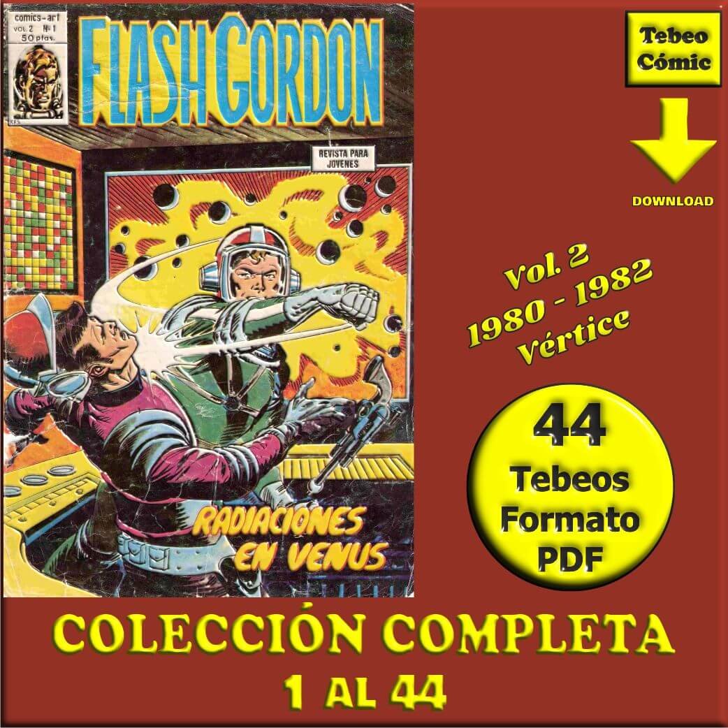 FLASH GORDON – 1980 - Vértice Vol. 2 – Colección Completa – 44 Tebeos ...