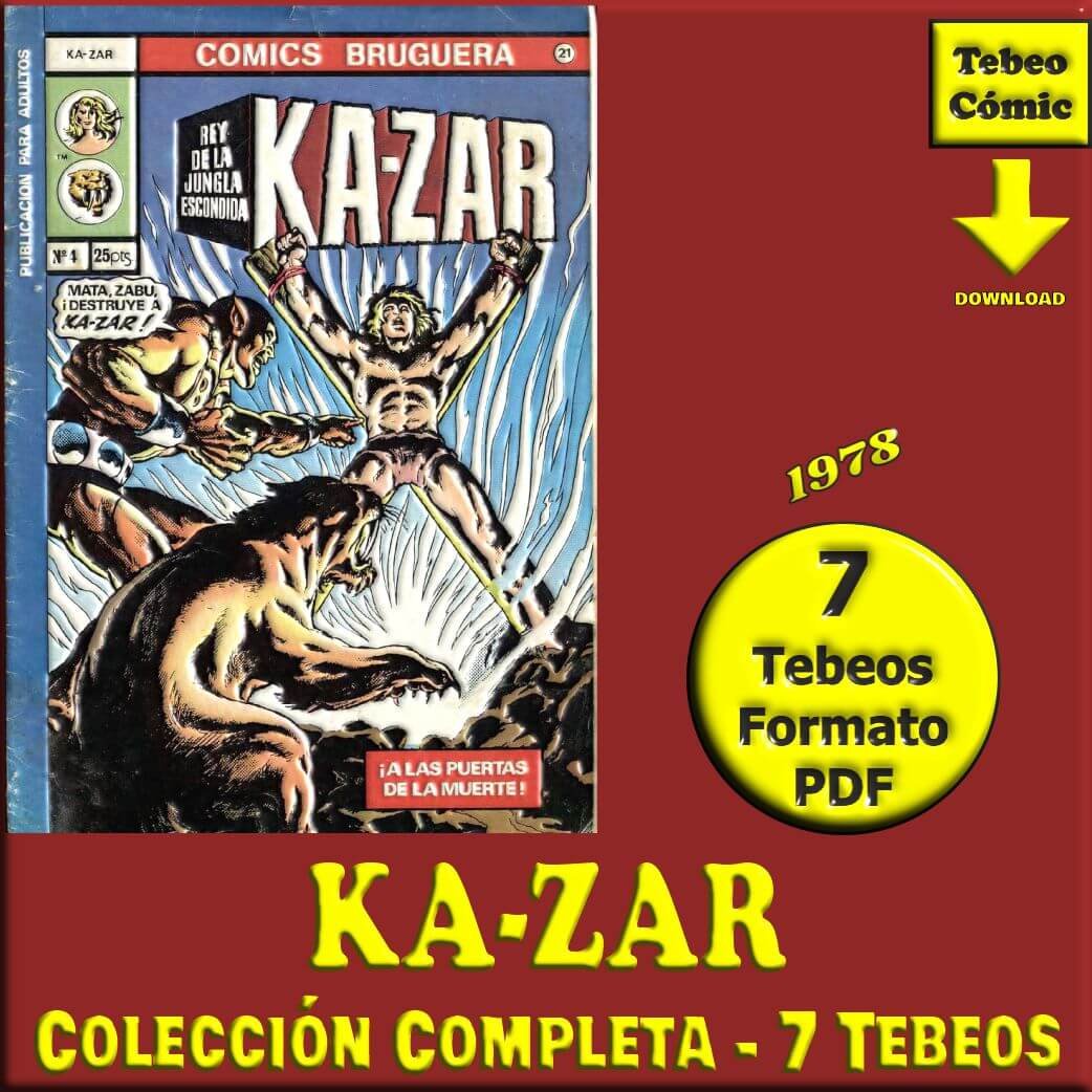KA-ZAR – 1978 - Colección Completa – 7 Tebeos En Formato PDF - Descarga ...