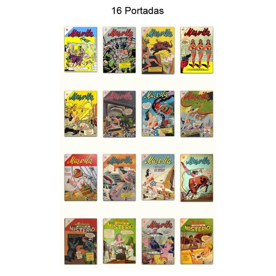 MARVILA (Wonder Woman) - Vol. 1 - 1955 - Novaro - Lote de 100 Tebeos En ...