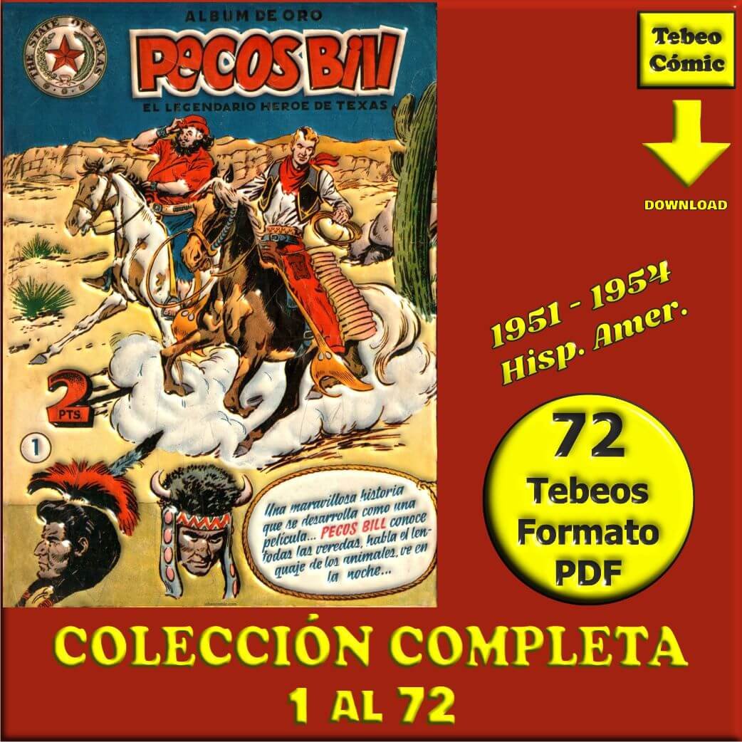 PECOS BILL - 1951 - Colección Completa - 72 Tebeos En Formato PDF ...