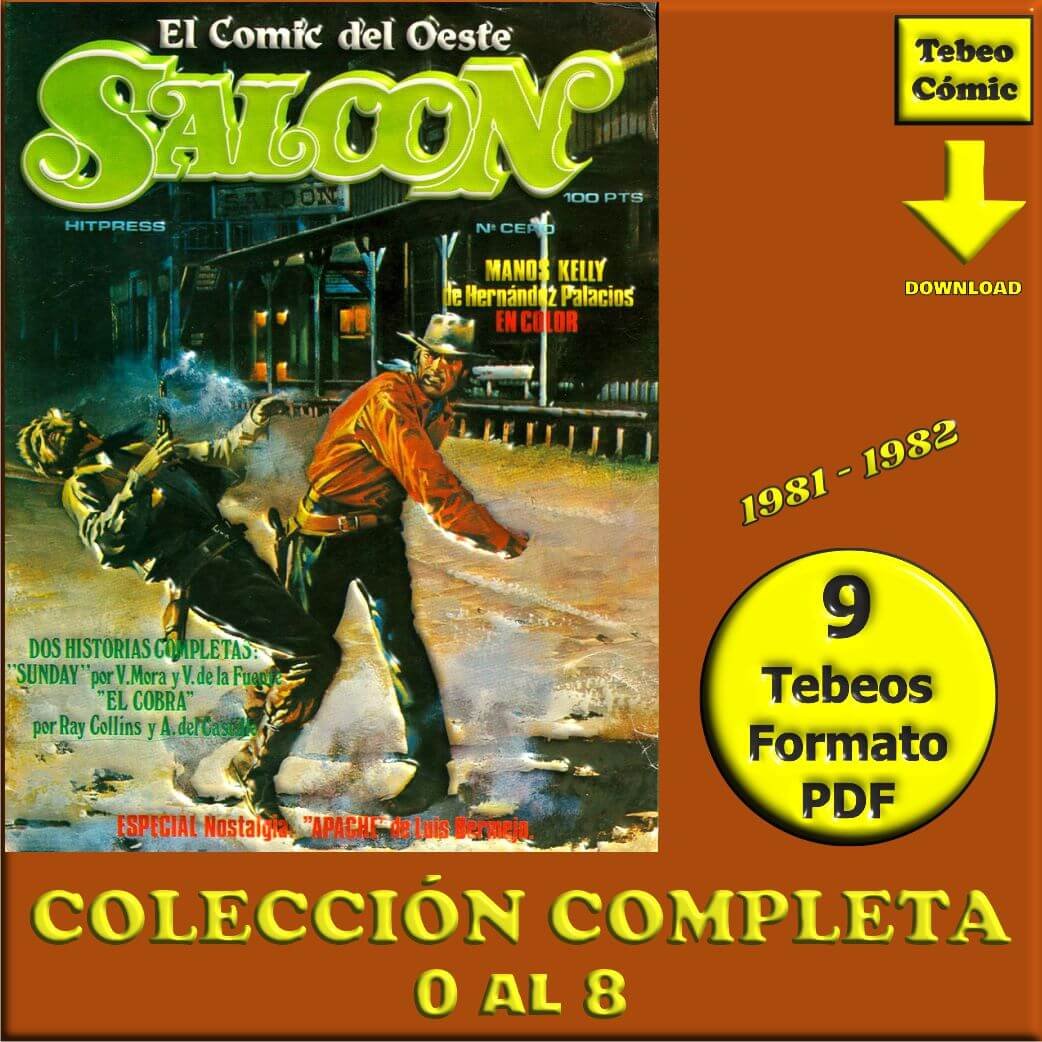 SALOON - El Cómic Del Oeste - 1981 – Colección Completa – 9 Tebeos En ...